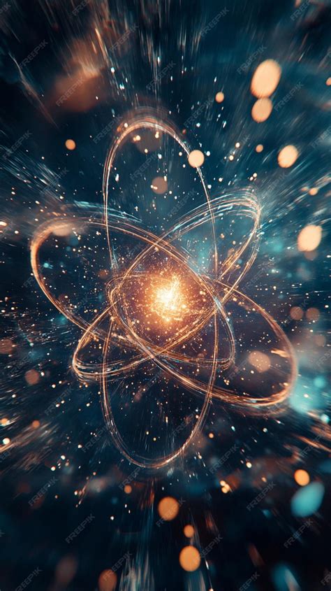 Energy Transformation Represented With Atomic Detail Premium Ai Generated Image