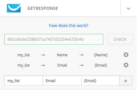 formcraft how to configure get response add on