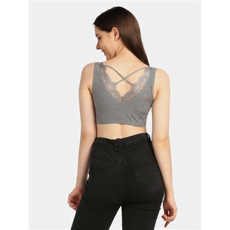 Buy Da Intimo Designer Styled Back Bralette Grey Online