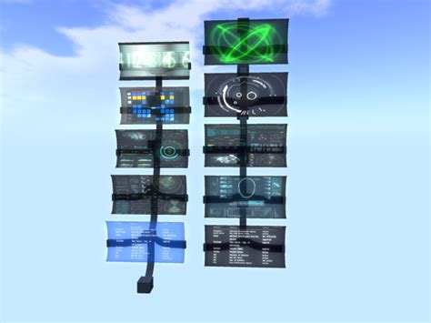 second life marketplace 10 sci fi displays animated textures