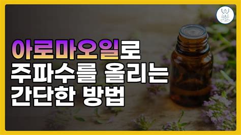 아로마에센셜 오일로 에너지주파수 올리는 방법 차크라 Youtube