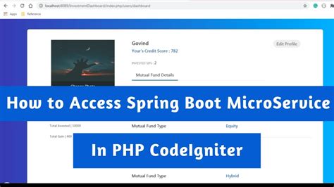 access spring boot microservice in php codeigniter microservices in spring boot youtube