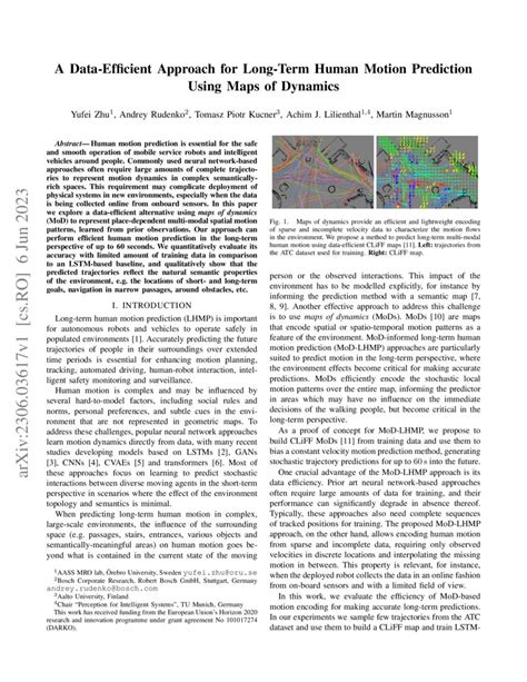 A Data Efficient Approach For Long Term Human Motion Prediction Using Maps Of Dynamics Deepai