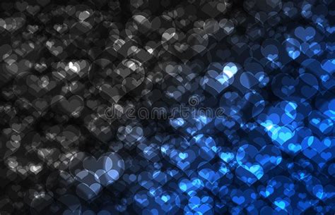 Blue Shiny Hearts Bokeh Stock Illustration Illustration Of Blue 86368388