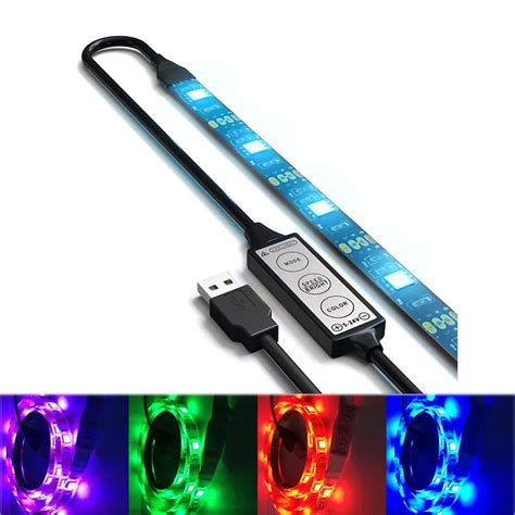 Rgb 100cm Usb Led Strip Light Dc5v Tv Background Lighting Waterproof