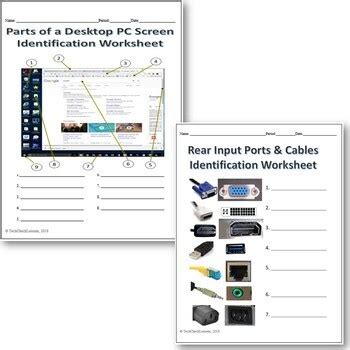 Computer Parts Labeling Worksheets Activity By Techcheck Lessons