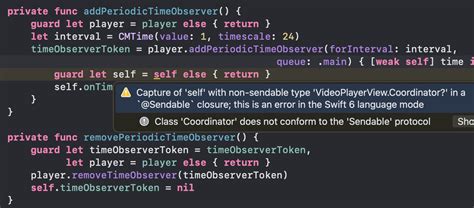 Xcode Swift 6 Avplayer With Addperiodictimeobserver Memory Leak