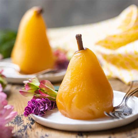 Easy Poached Pears Simple Elegant Dessert Baking A Moment