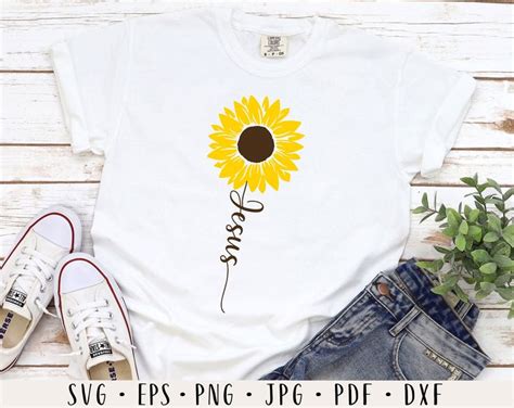 Christian Sunflower Bundle Svg Jesus Faith Believe Svg Christian Svg