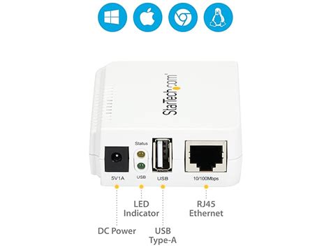 1 Port Wireless N Usb 2 0 Network Print Server 10 100