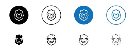 Sheep Icon Set 45684939 Vector Art At Vecteezy