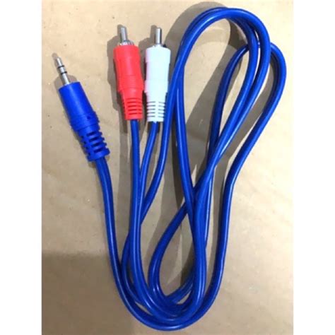 Jual Kabel Aux Audio Mm Jack Hp Ke Rca In Panjang Meter Tebal Kabel Hp Ke Speaker