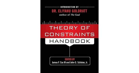 Theory Of Constraints Handbook By James F Cox Iii