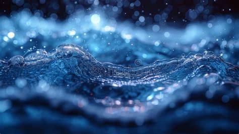 dynamic surface waves in liquid hydrogen create stunning visuals stock