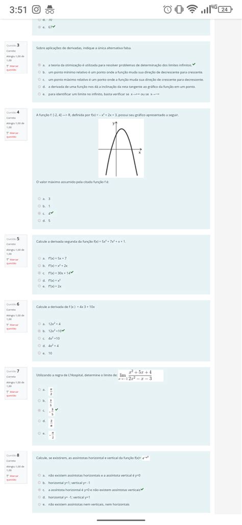 Cálculo Aplicado Uma Variável Atividade3 A3 Gestão Da Produção Industrial