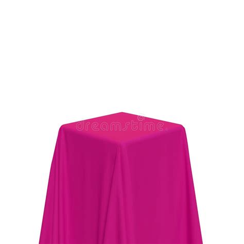 Pink Fabric Covering A Cube Or Rectangular Shape Stock Illustration Illustration Of Table