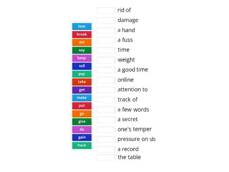Collocations Complete The Sentence