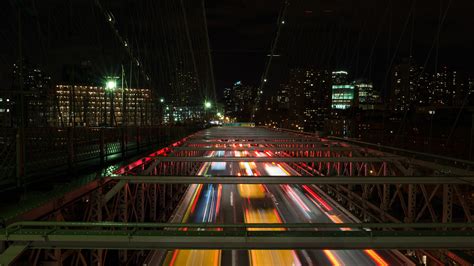 배경 화면 시티 도시 풍경 건축물 반사 사진술 지평선 마천루 저녁 택시 브루클린 다리 중심지 한밤중 전기 하부 구조 빛 도심 조명 어둠