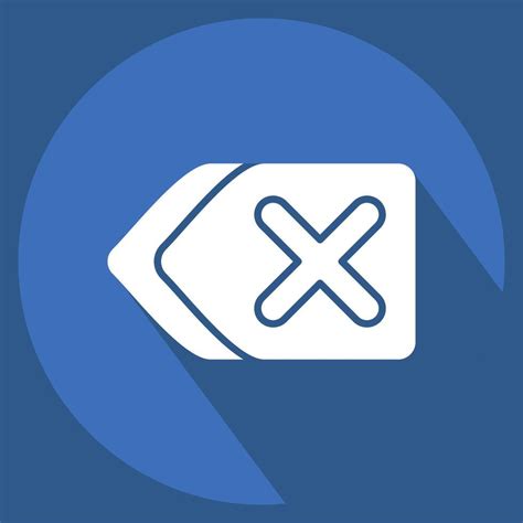 Icon Remove Related To Delete Symbol Long Shadow Style Simple Design