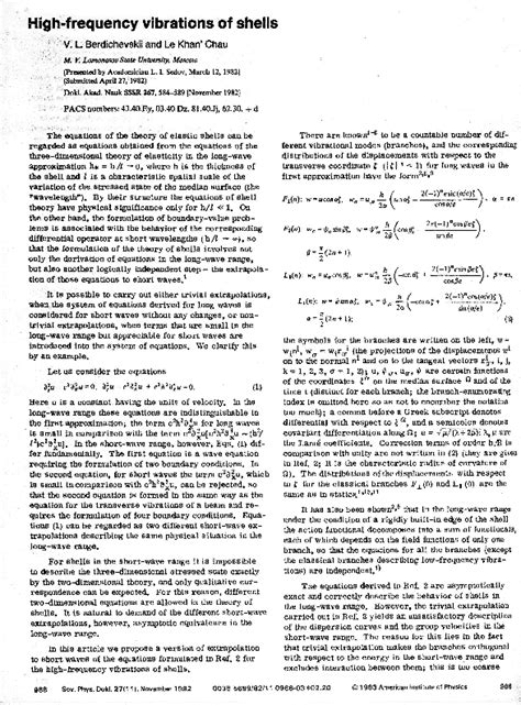 Pdf Nonlinear Vibrations Of Doubly Curved Cross Ply Shallow Shells Dr Khaled Alhazza