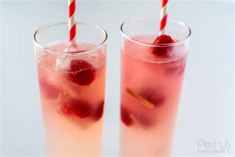 Raspberry Ginger Lemonade With Flavored Ice Cubes Posh In Progress
