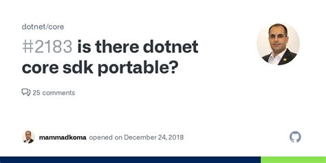 Is There Dotnet Core Sdk Portable Issue 2183 Dotnet Core GitHub