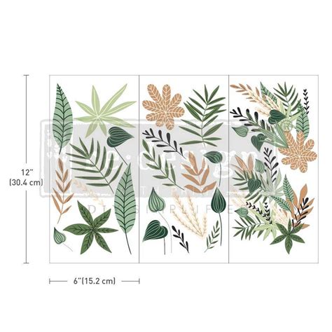 Small Transfers Greenery House X Flower Floral Decor Rub On