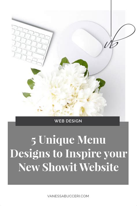 5 unique menu designs to inspire your new showit website