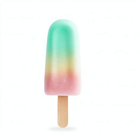 Premium Ai Image Colorful Ice Cream On A Stick Isolated On A White