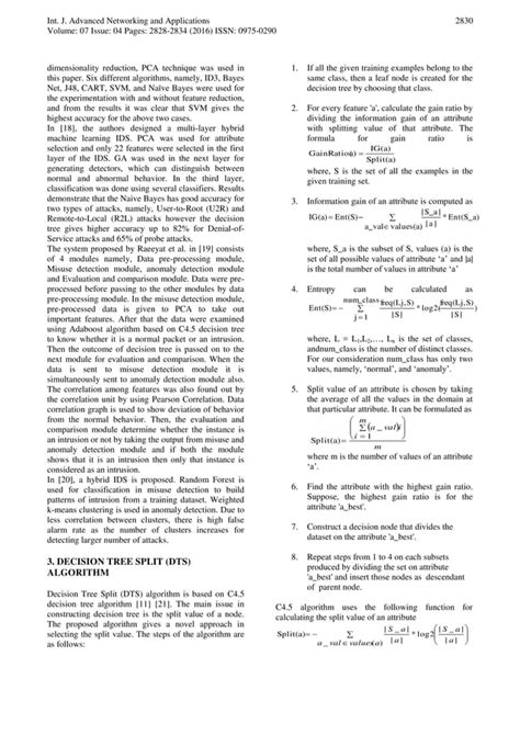 Decision Tree Based Algorithm For Intrusion Detection Pdf Computer Software And Applications