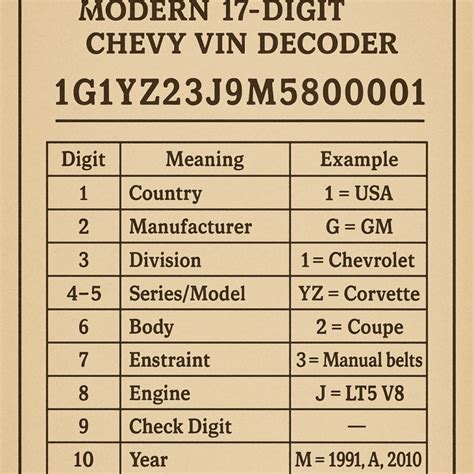 How To Decode A Chevy Vin Complete Chevy Vin Decoder Guide