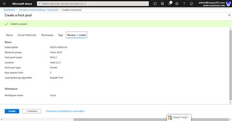 Creating A Wvd Host Pool In The Azure Console Ciaops