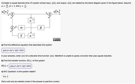 Solved Consider A Causal Discrete Time Lti System Whose Input X N