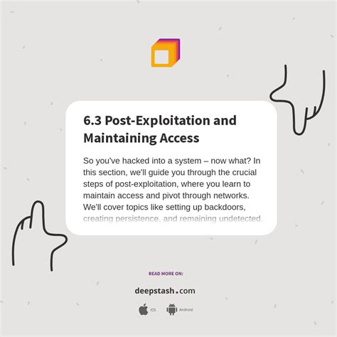 6 3 Post Exploitation And Maintaining Access Deepstash