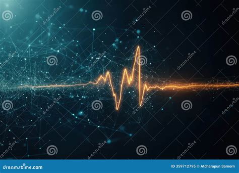 Digital Pulse Waveform Visualization With Futuristic Abstract