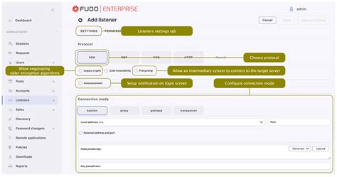 Setting Up The Ssh Listener — Fudo Enterprise 54 System Documentation