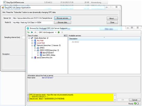 Opc Labs Error Opc Ua Service Result Could Not Create A Certificate Via A Proxy Input File