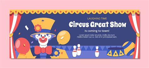 Plantilla De Facebook De Actuación De Circo Dibujada A Mano Vector Gratis