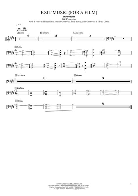 Exit Music For A Film Tab By Radiohead Guitar Pro Full Score MySongBook