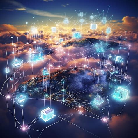 Premium AI Image Cloud Computing And Internet Of Things Concepts