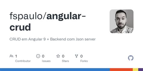 Github Fspaulo Angular Crud Crud Em Angular 9 Backend Com Json Server