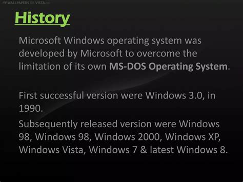 Windows Operating System Presentation Pptx Operating Systems