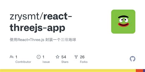 github zrysmt react threejs app 使用react three js 封装一个三维地球
