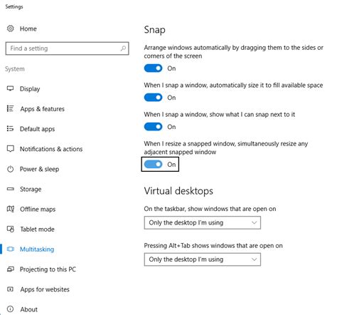 Resizing Adjacent Snapped Windows In Windows Anniversary Update Super User