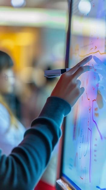 Premium Photo Healthcare Professional Using A Touch Screen Interface