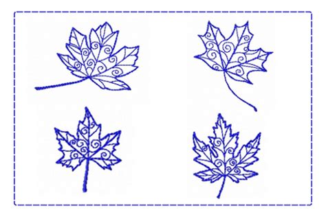 Leaves Embroidery Designs · Creative Fabrica