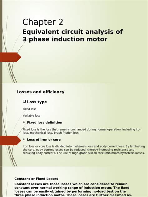 Ch 2 Equivalent Circuit Analysis Pdf Electric Motor