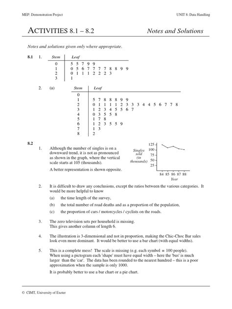 Mdm4u Handling Data Activities Notes And Solutions Pdf Applied