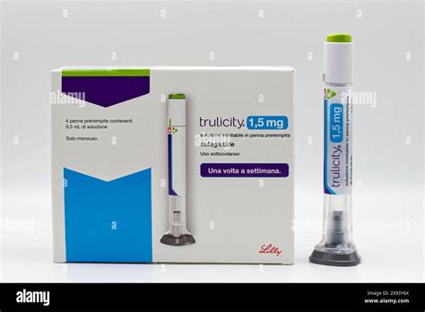 Trulicity Is A Once Weekly Injectable Medication By Lilly For Adults With Type 2 Diabetes Stock