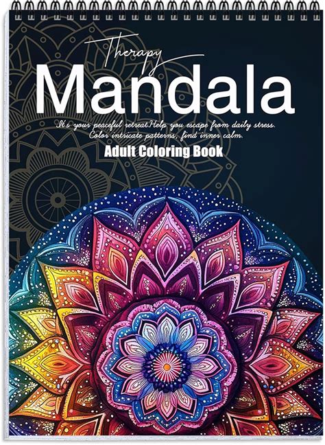 Mandala Adult Coloring Book 24 Spiral Bound And Single Sided